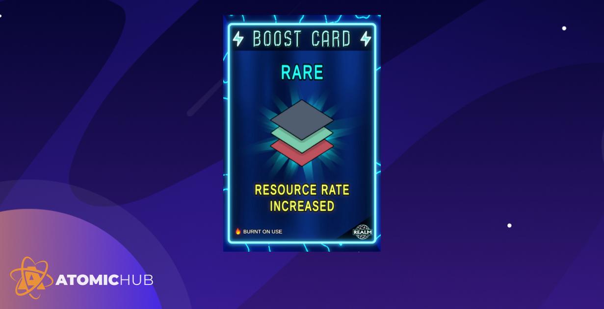 Resource Rate Boost Card - AtomicHub