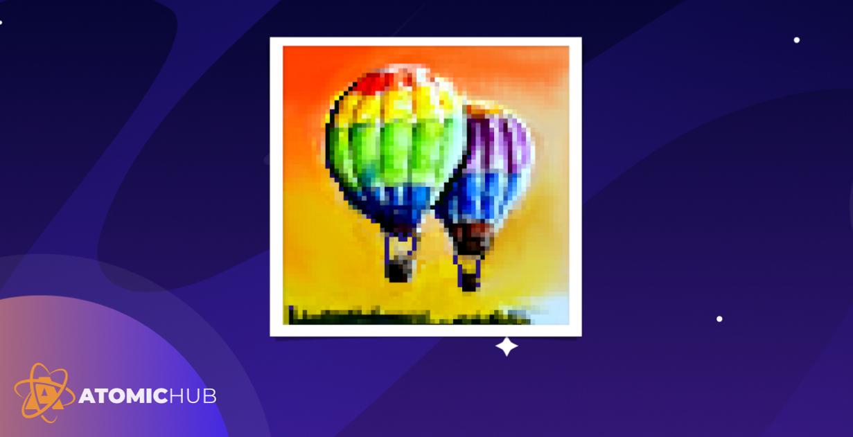 Hot Air Balloons pixel art - AtomicHub